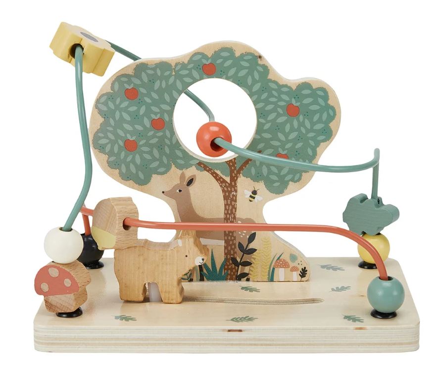 Wooden woodlands bead maze – Apples & Fox
